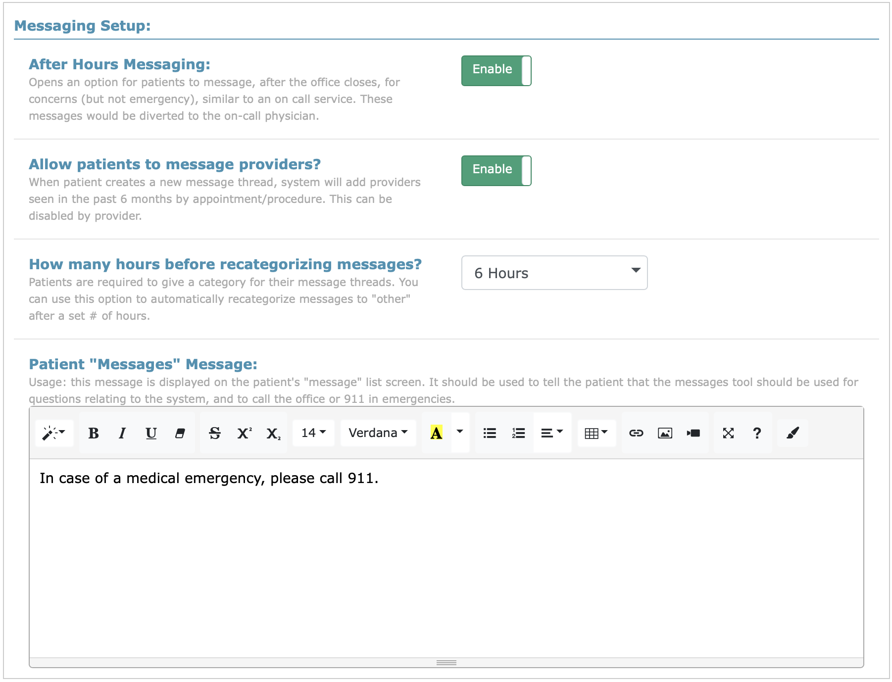 Configuring the Site Setup – Digital 360 Health